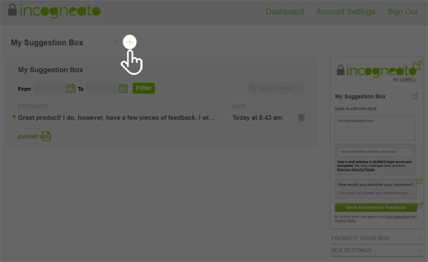 How to Create a New Suggestion Box - Incogneato